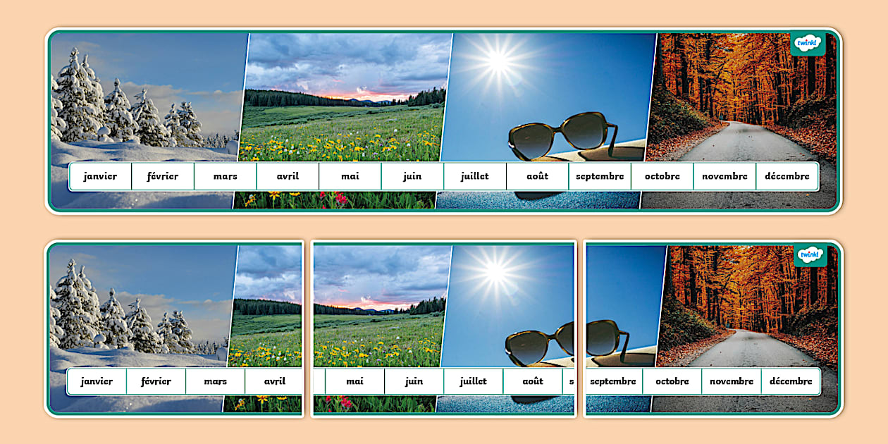 Banderole d'affichage : Les mois de l'année (teacher made)