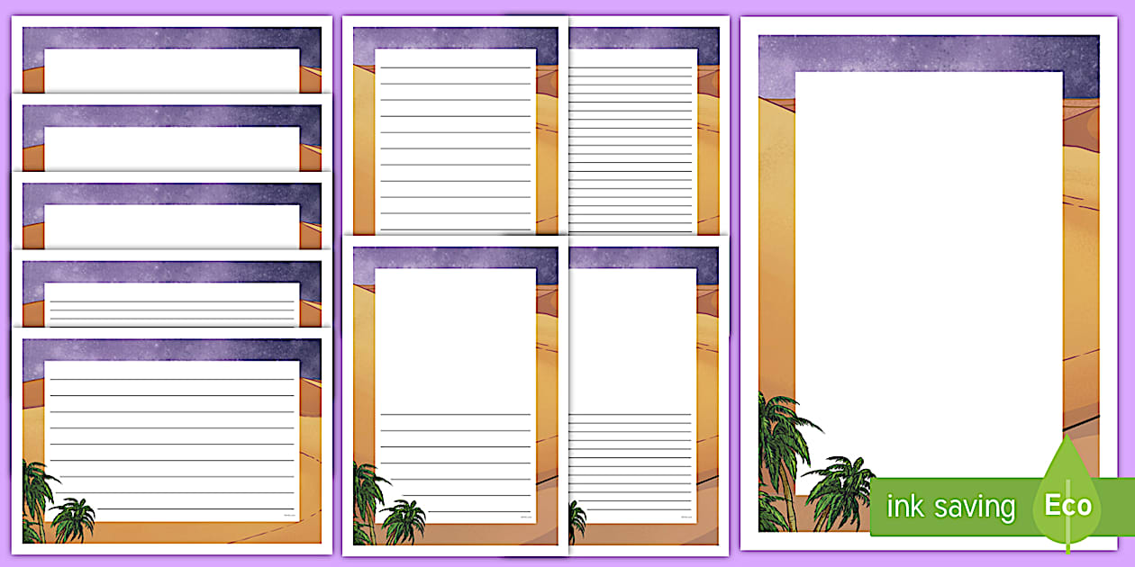 Editable Arabian Nights Page Border Pack (teacher made)
