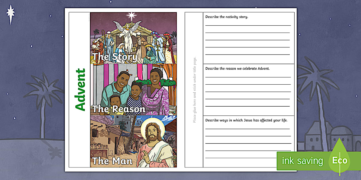 Cursive Advent Flapbook (teacher made) - Twinkl