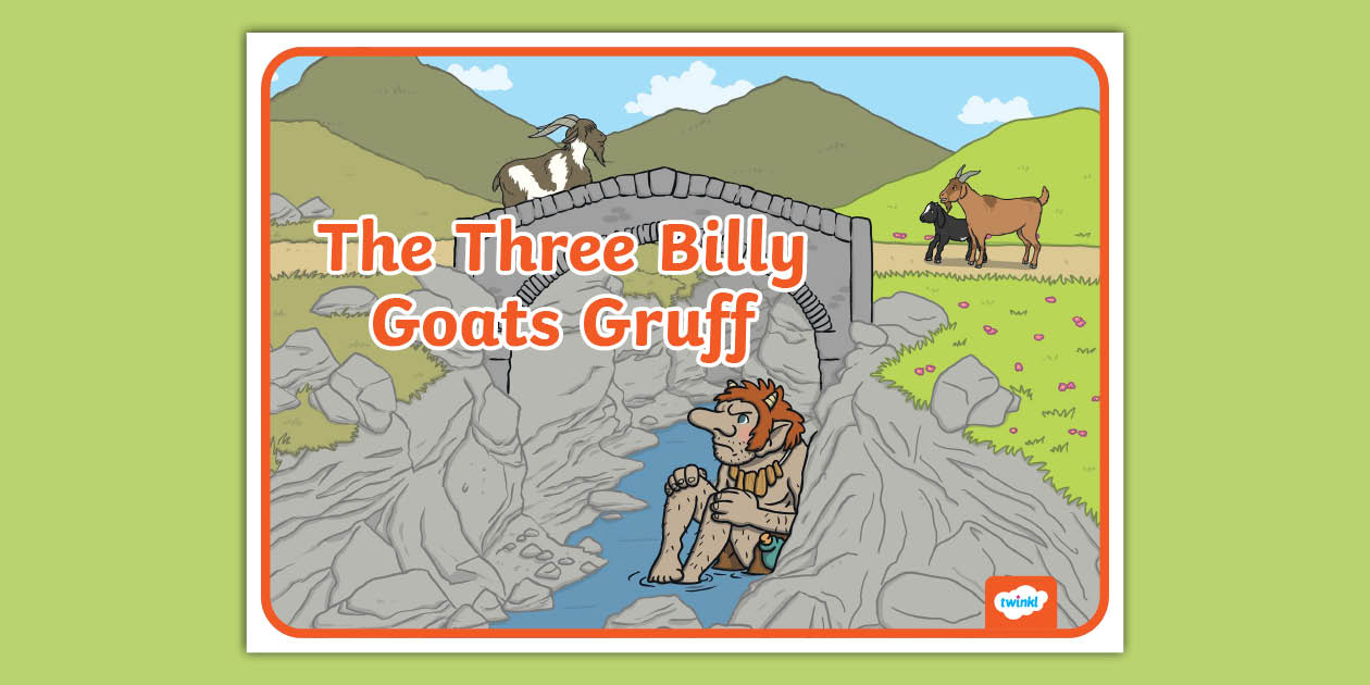 The Three Billy Goats Gruff Story Poster - Twinkl