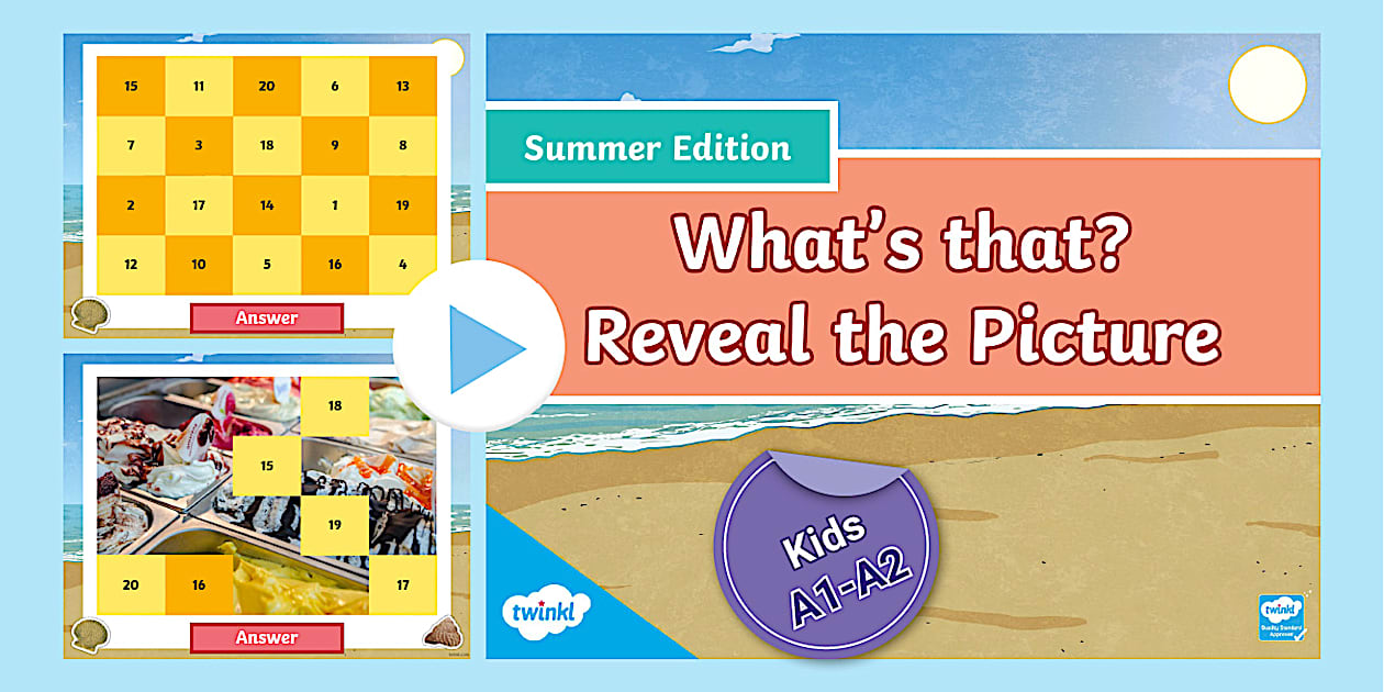 ESL Reveal the Picture: Summer Edition (teacher made)