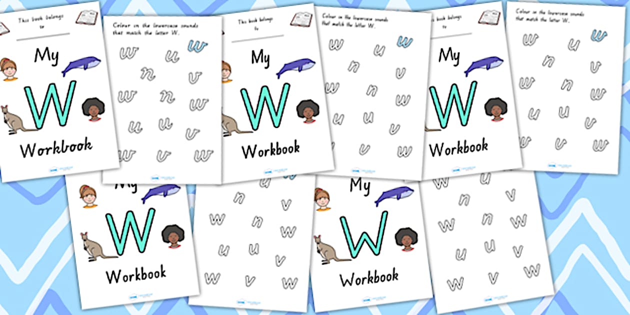 My Workbook W Uppercase - Writing Letter W | Twinkl