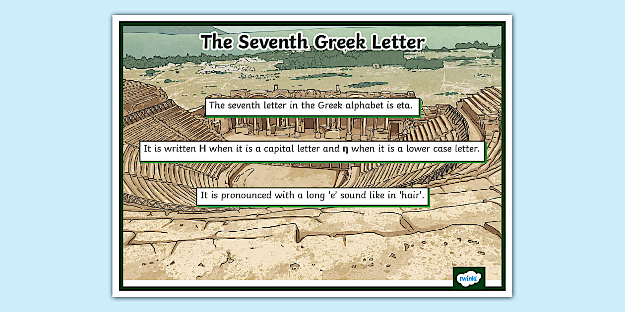 Greek Letter H Display Poster (teacher made) - Twinkl