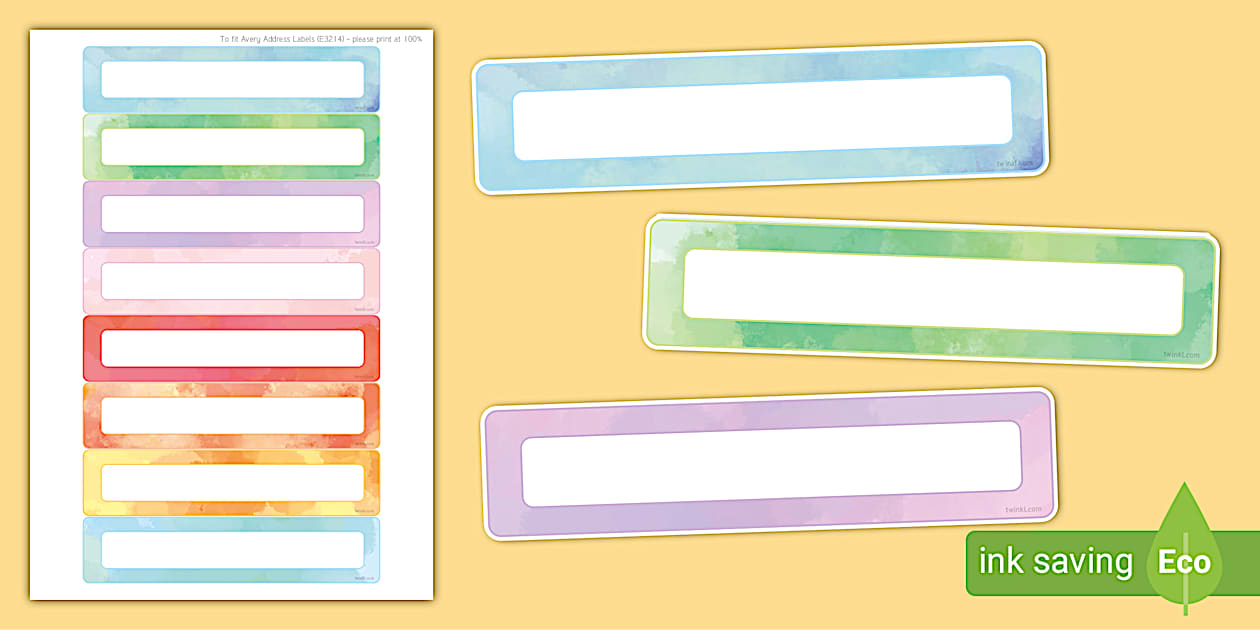 Editable Watercolour Gratnells Tray Labels - Twinkl