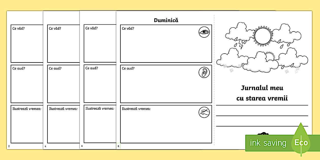 Jurnalul meu cu starea vremii - Broșură (Teacher-Made)