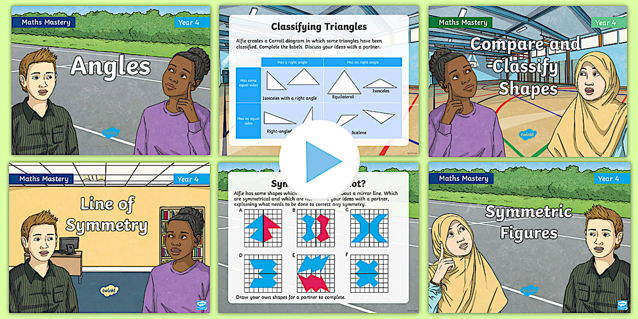 Year 4 Geometry Shape Maths Mastery PowerPoints Resource Pack