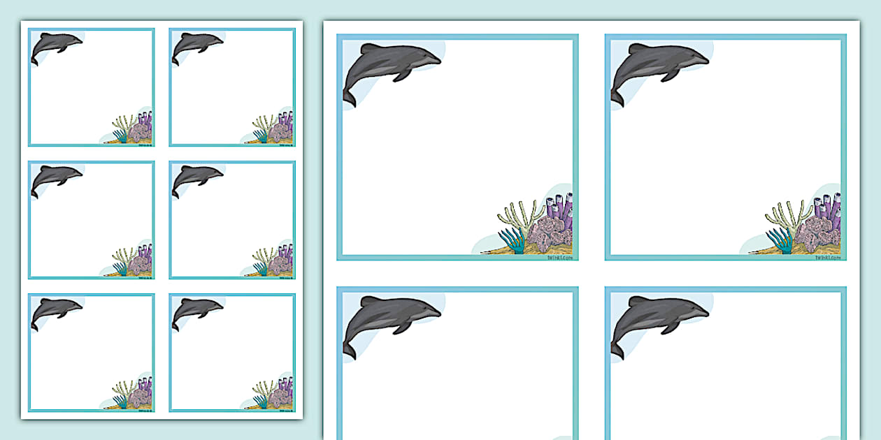 Dolphin Peg Labels (Teacher-Made) - Twinkl