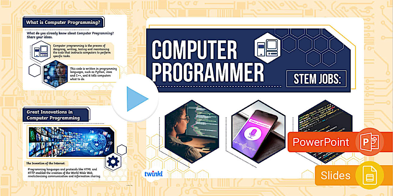 STEM Jobs: Computer Programmer PowerPoint (teacher made)