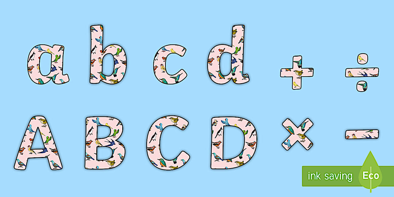 Colorful Birds Lettering Pack