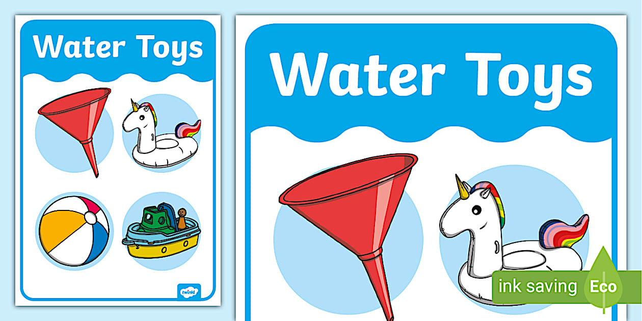 Water Toys Box Sign (teacher made) - Twinkl