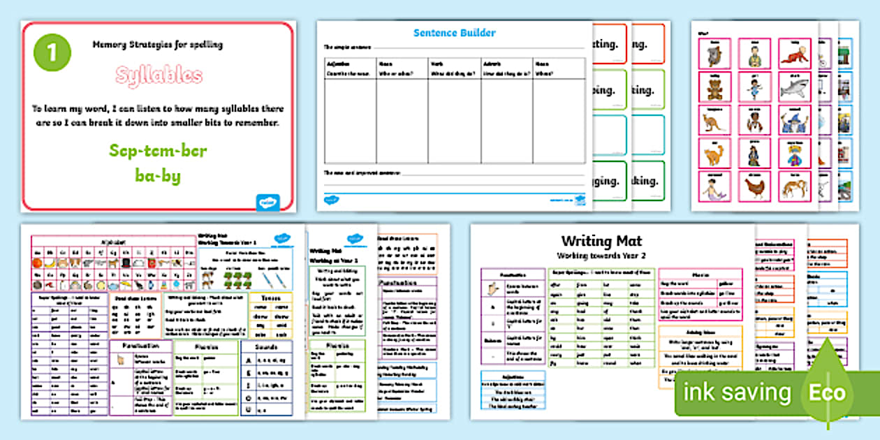 Year 1/2 Writing Intervention Tutoring Pack (teacher made)