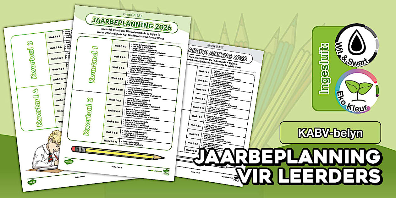 Graad 8 Afrikaans EAT - Jaarbeplanning vir Leerders (KABV)