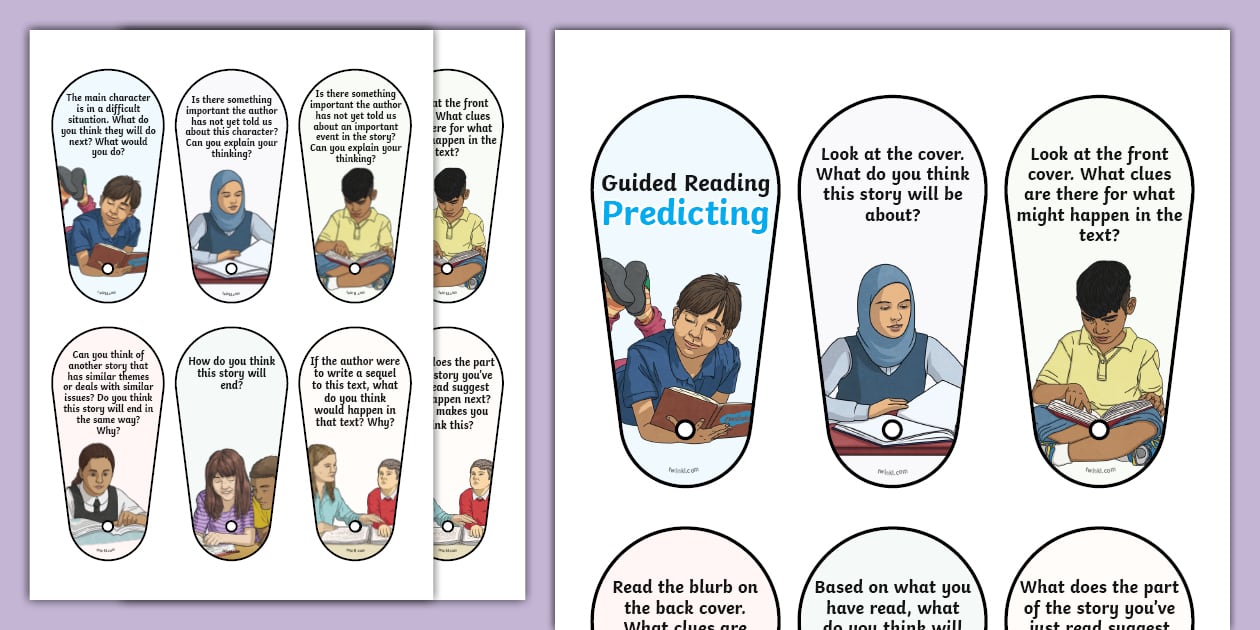 Guided Reading Fan - Predicting (teacher made) - Twinkl