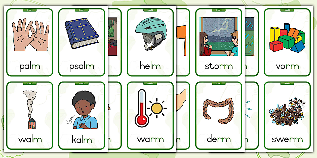 Graad 3 Klanke -lm, -rm Flitskaarte (Teacher-Made) - Twinkl