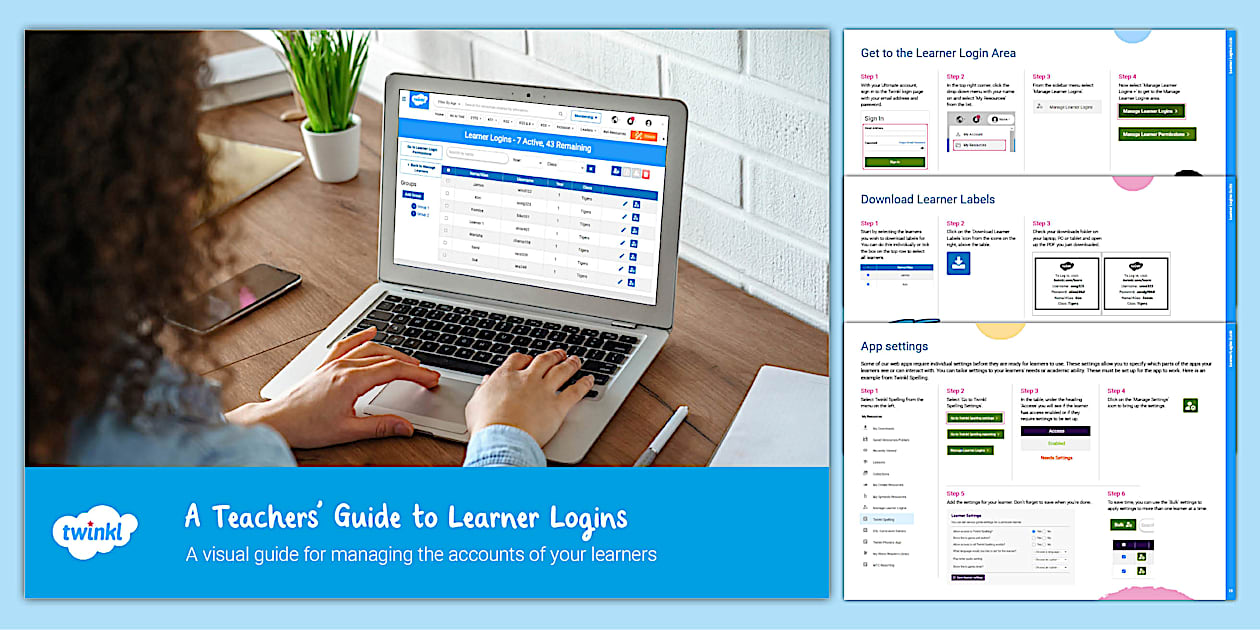 FREE! - Learner Login Visual Instruction Guide - Twinkl
