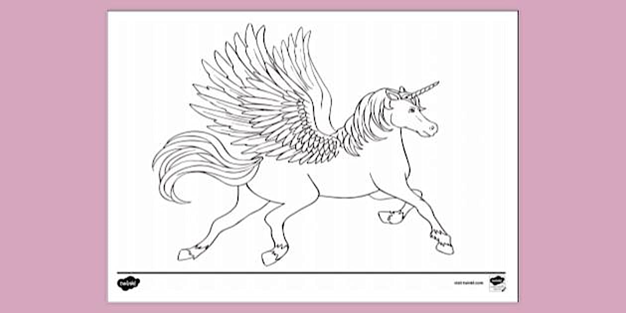 Pegasus Colouring Pages | Colouring Sheets - Twinkl