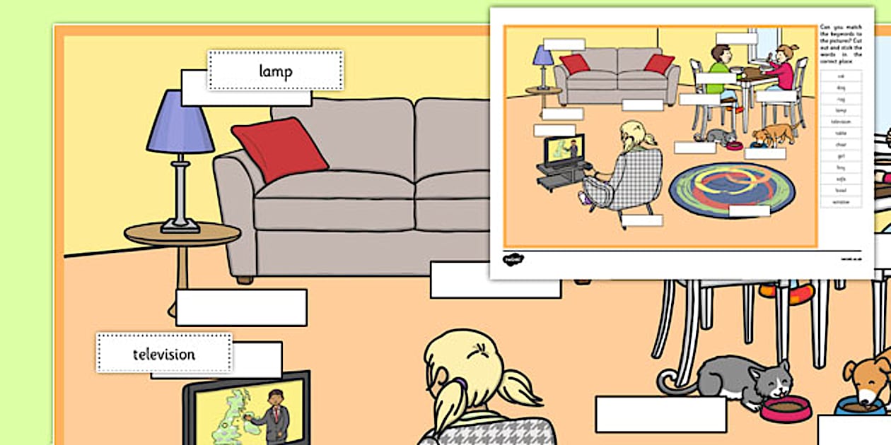 At Home Keyword Matching Activity (teacher made) - Twinkl