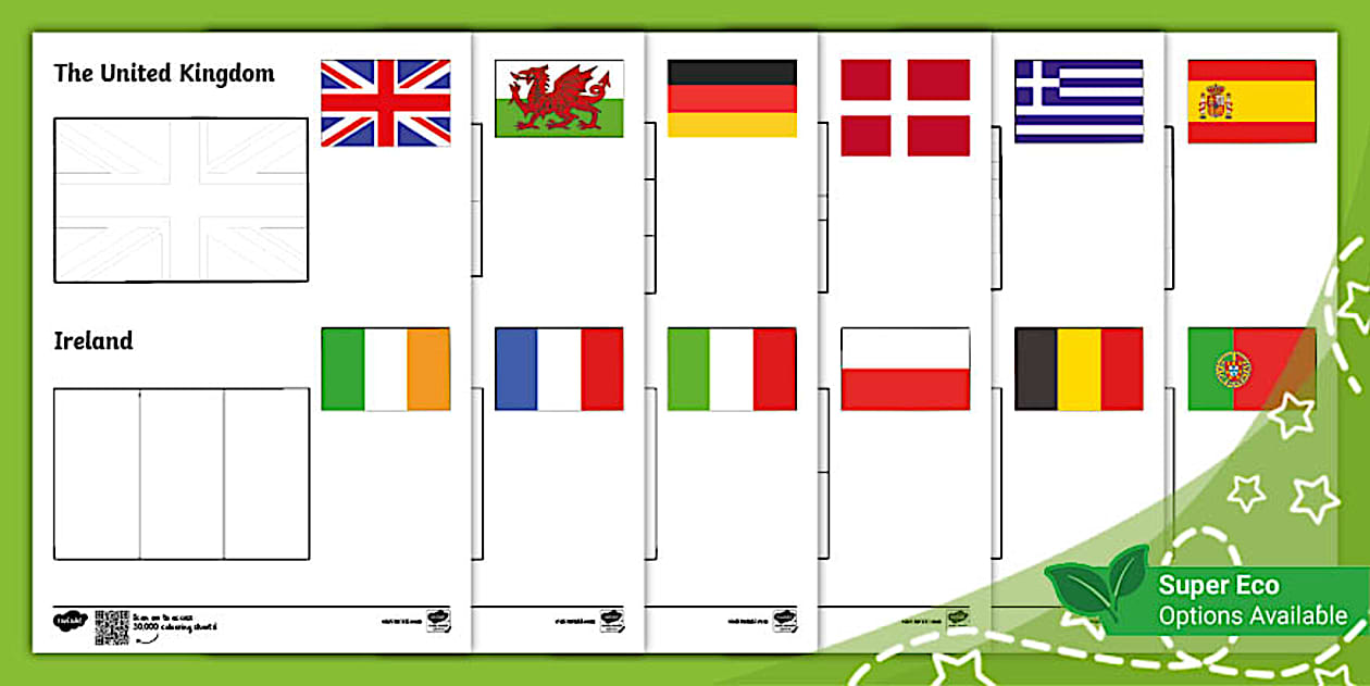 European Flags Colouring Pack | Parents Baby & Pregnancy