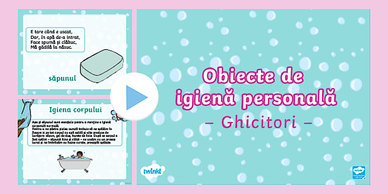 Obiecte de igienă personală PowerPoint | Ghicitori Twinkl
