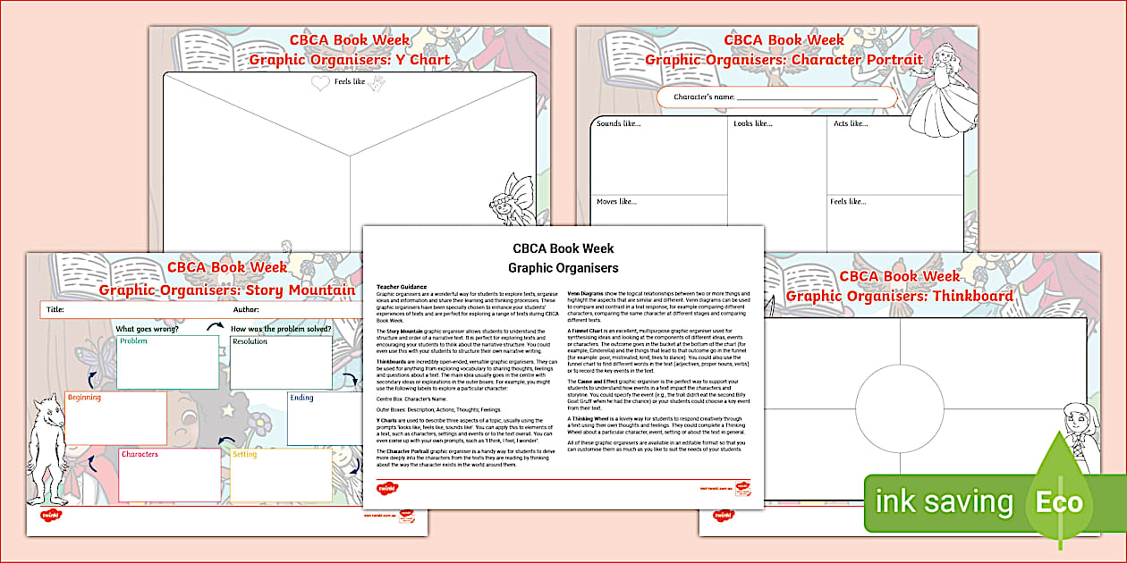 Book Week Graphic Organisers - Australia - Events - Twinkl