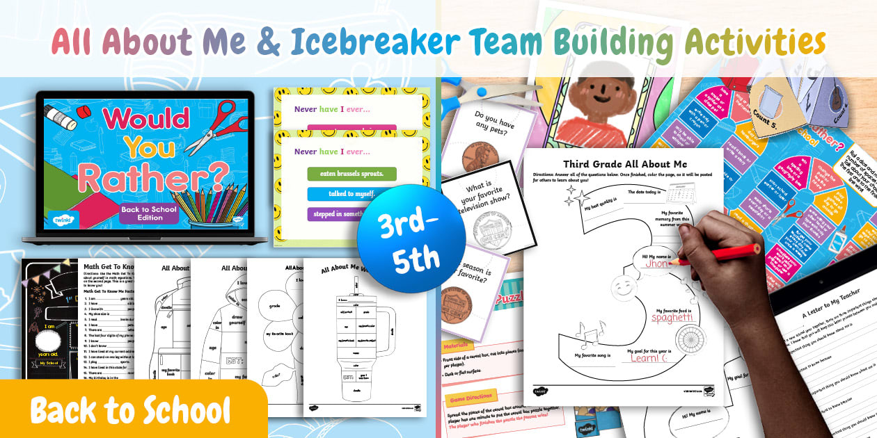 Back-To-School All About Me & Team Building Activities