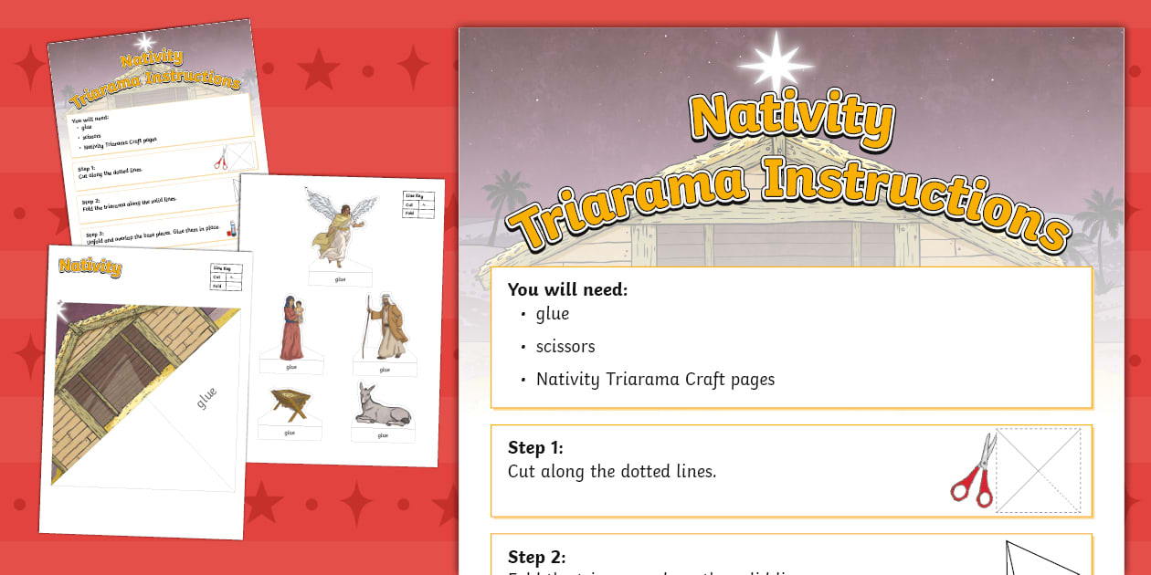 The Nativity Scene Christmas Triarama (Teacher-Made)