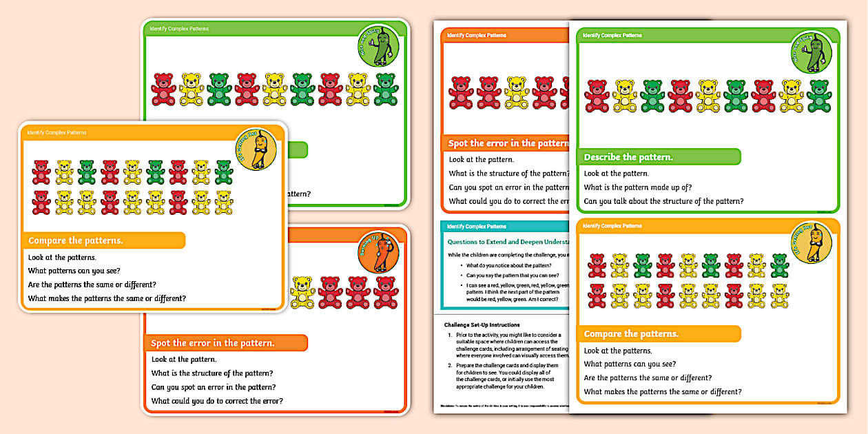 👉 Identify Complex Patterns Challenges: Teddy Bear Patterns