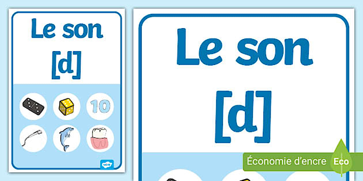 Affiche de phonologie - le son [D]