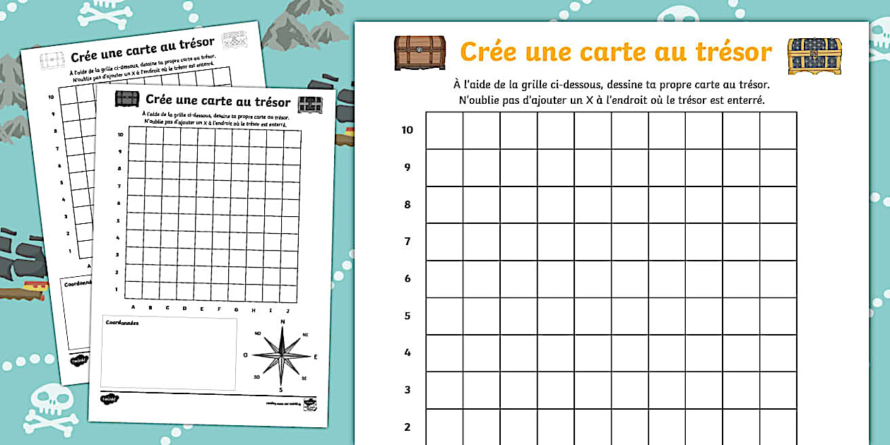 Activité : Crée une carte au trésor - Twinkl