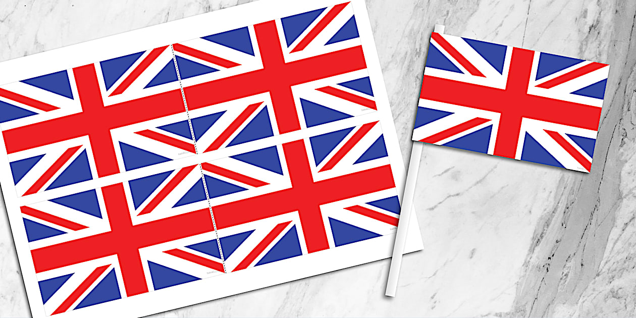 Union Jack Printable Handheld Flags | Twinkl Party - Twinkl