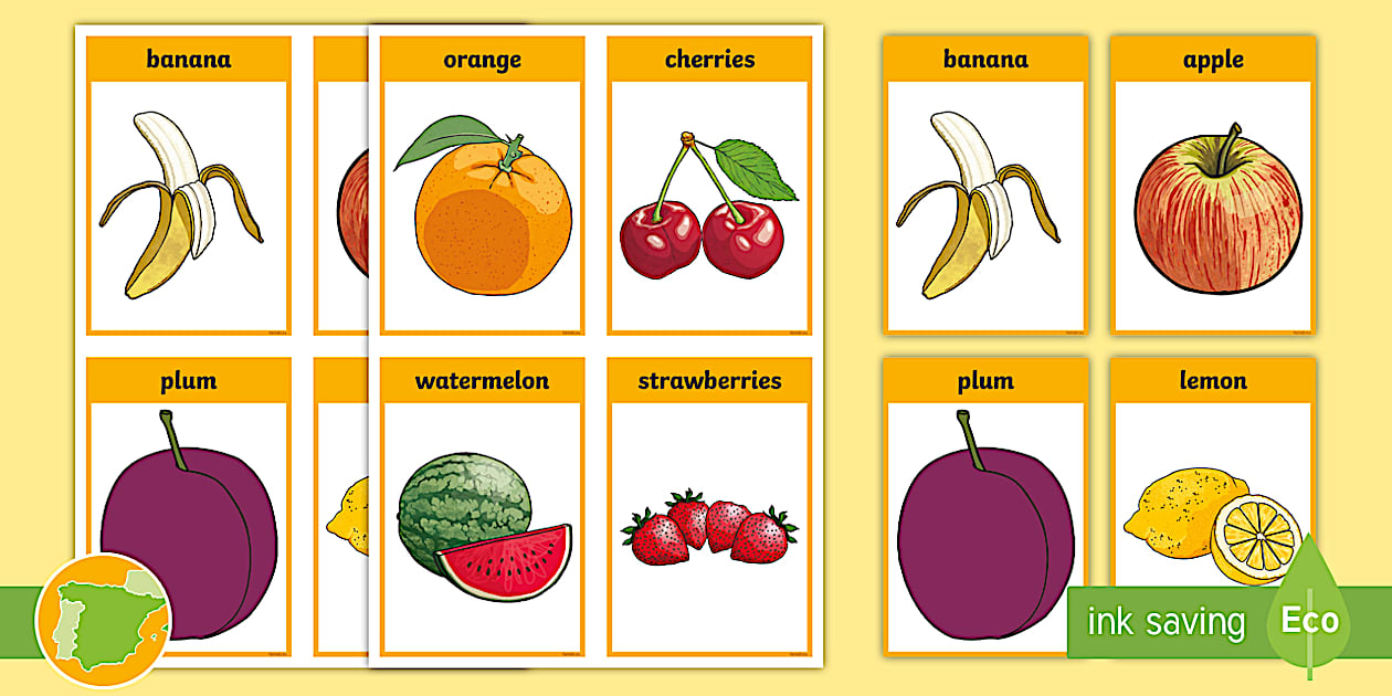 Fruit Flashcards Phase 2 (teacher made) - Twinkl