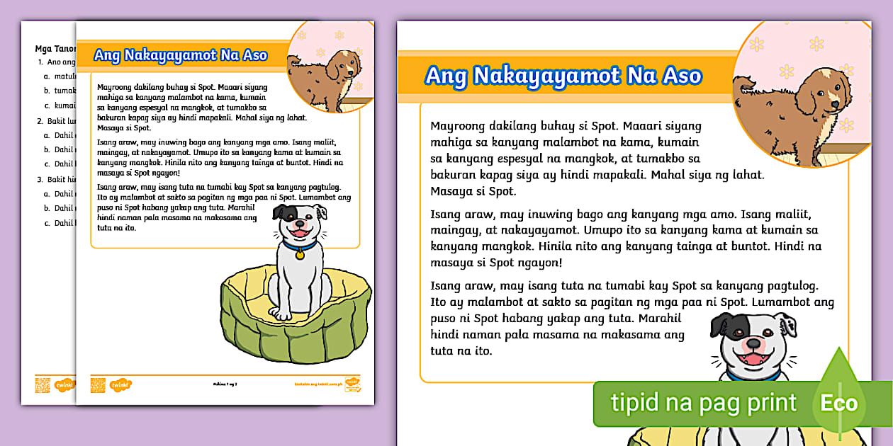 Pagbasa at Pag-unawa: Ang Nakayayamot Na Aso | Twinkl