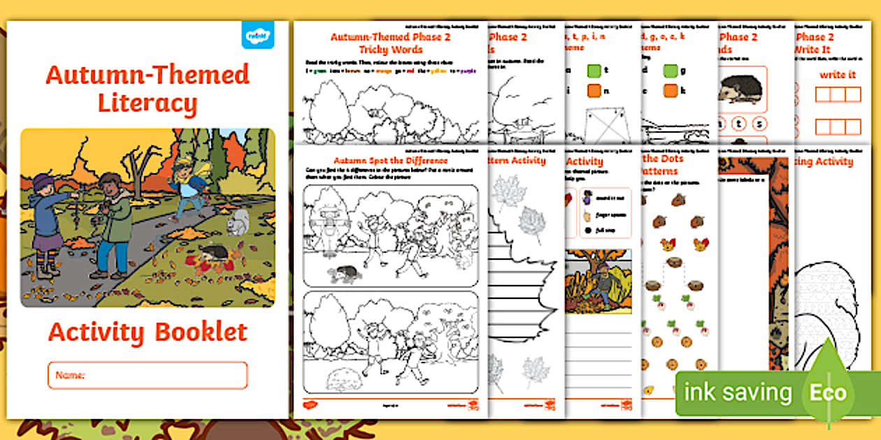 EYFS Autumn-Themed Literacy Activity Booklet (teacher made)