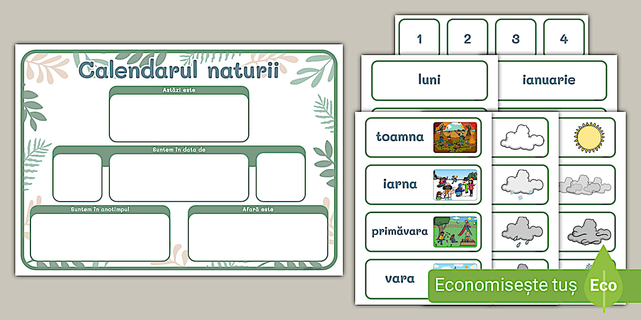 Calendarul naturii – Pachet cu temă botanică
