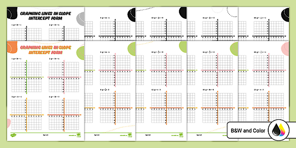 Graphing Slope Intercept Form Practice | Twinkl USA - Twinkl