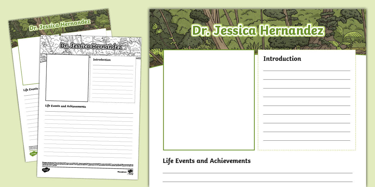 Dr. Jessica Hernandez Biography Template (teacher made)