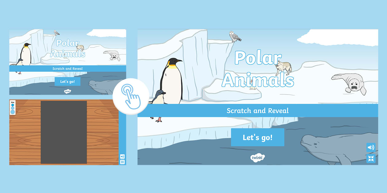 Polar Animals Interactive Scratch and Reveal - Twinkl