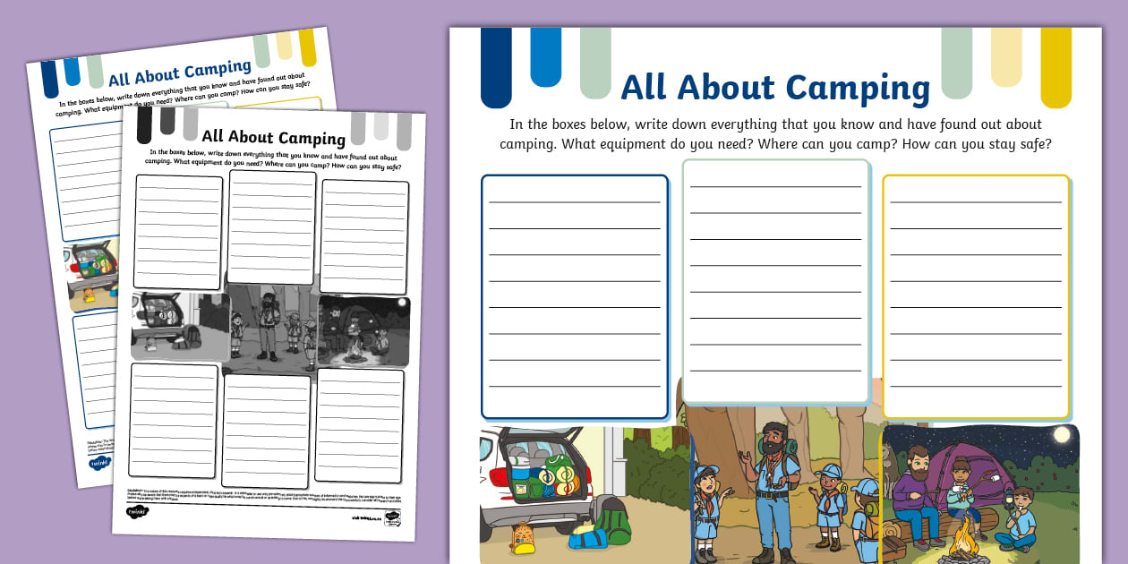 All About Camping Mind Map (teacher made) - Twinkl