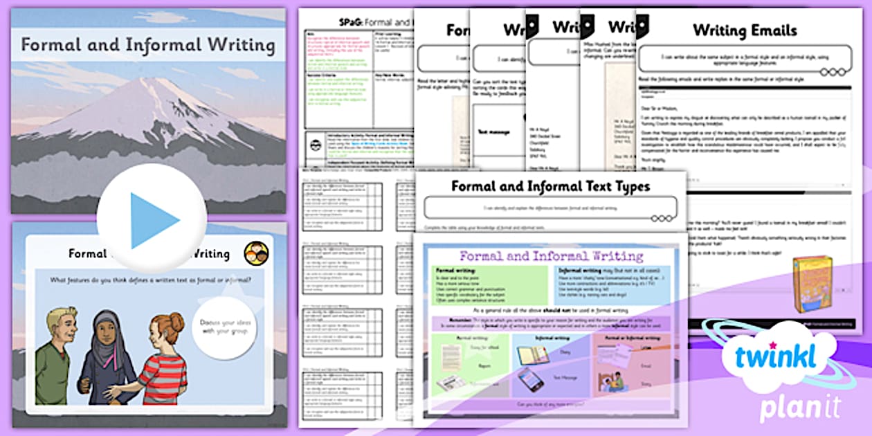 PlanIt Y6 SPaG Lesson Pack: Formal and Informal Writing