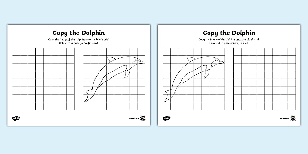 Copy the Dolphin Worksheet (teacher made) - Twinkl