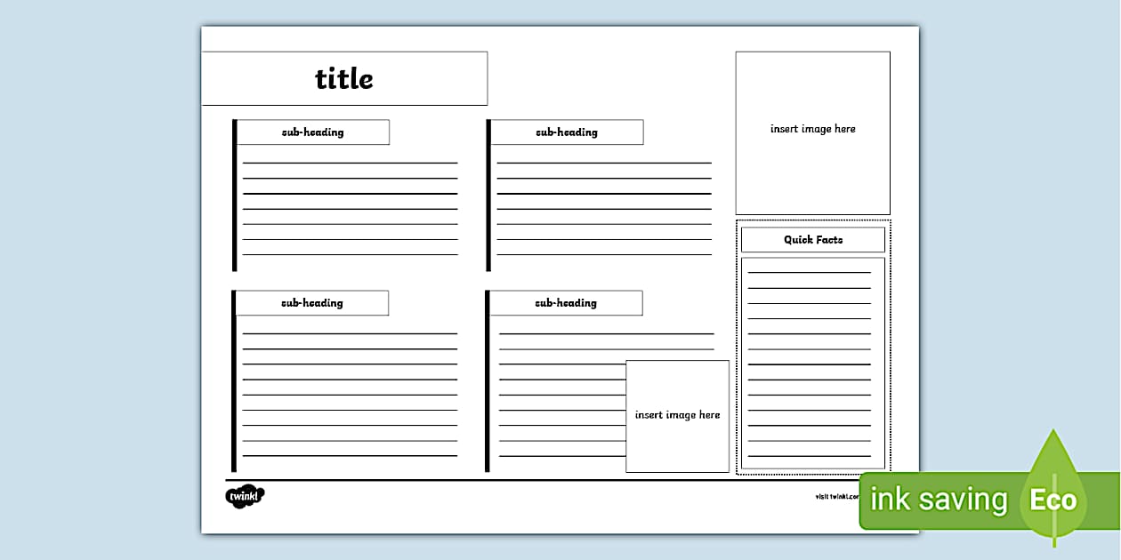 Editable Landscape Fact File Template - KS2 - Writing Frame