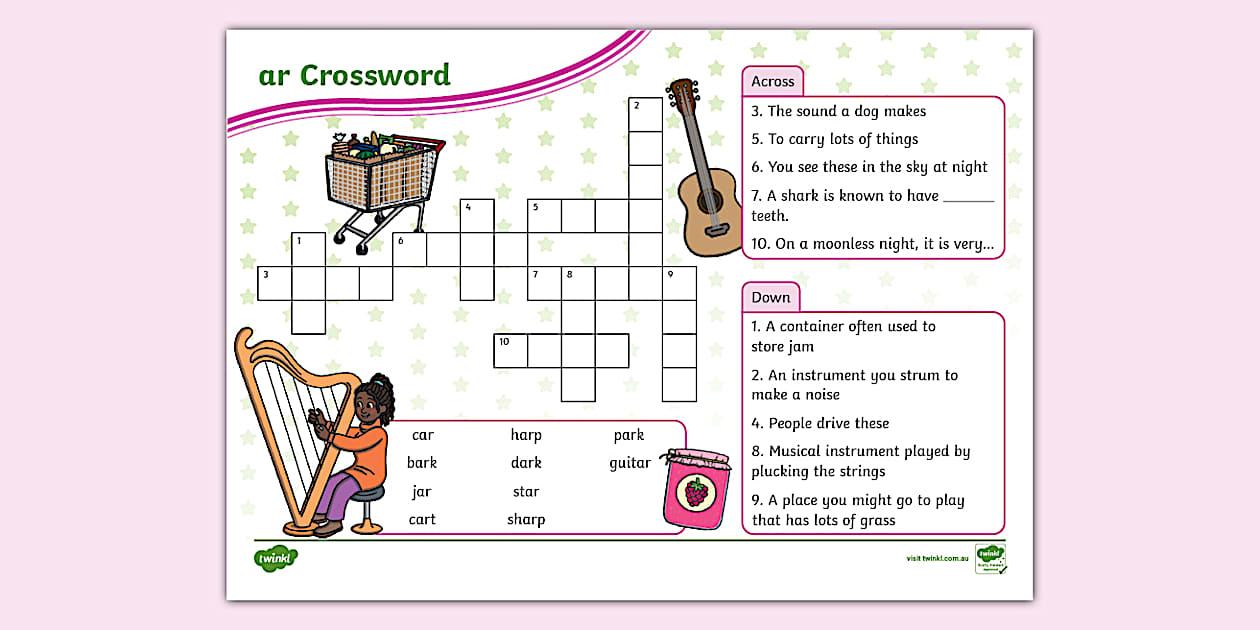 ar Crossword (teacher made) - Twinkl