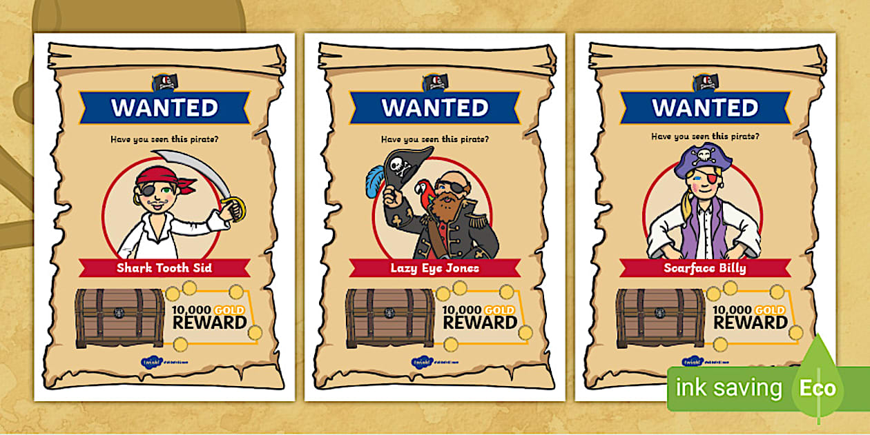 Pirate Wanted Poster EYFS - Art For Early Years - Twinkl