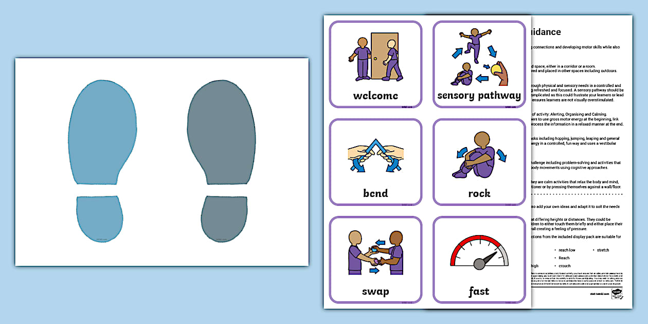 Sensory Pathway Footprints Display Pack (teacher made)