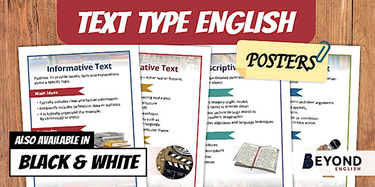 Text Type English Posters
