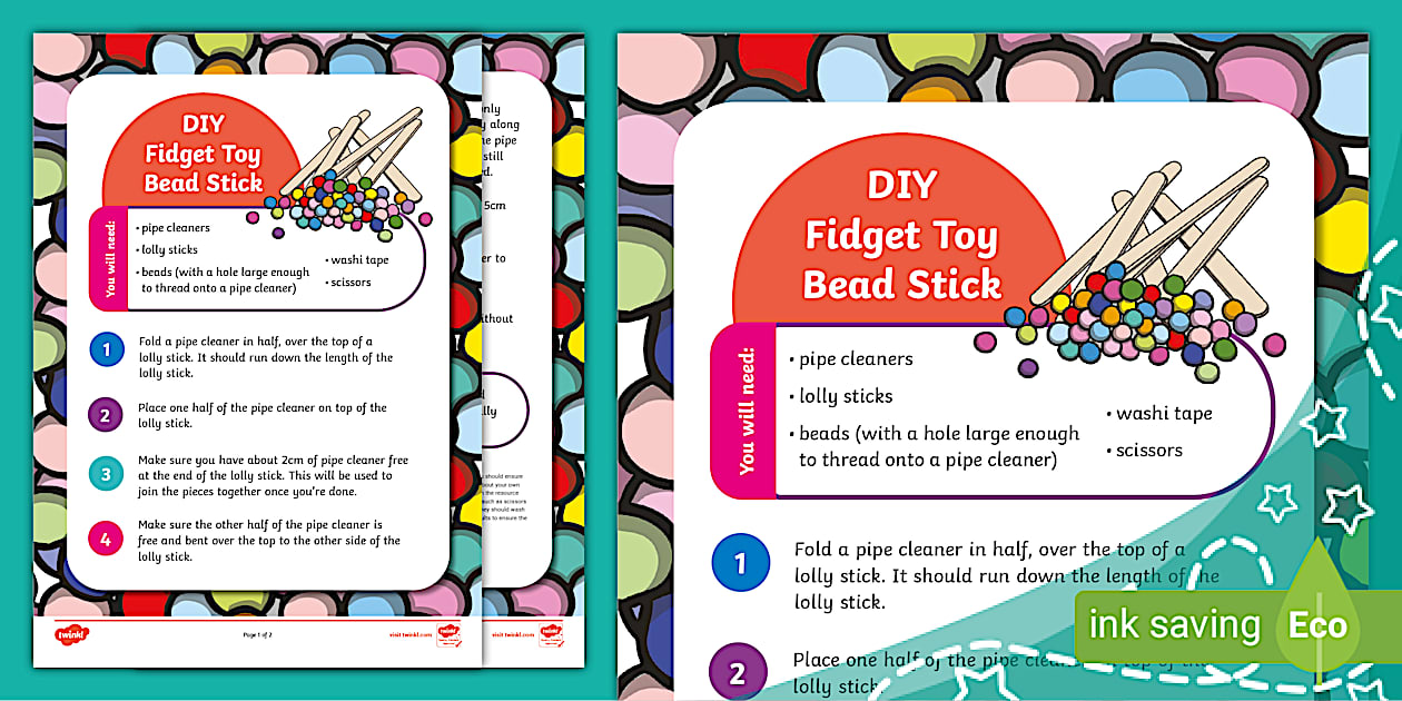 DIY Fidget Toy Bead Stick (Hecho por educadores) - Twinkl