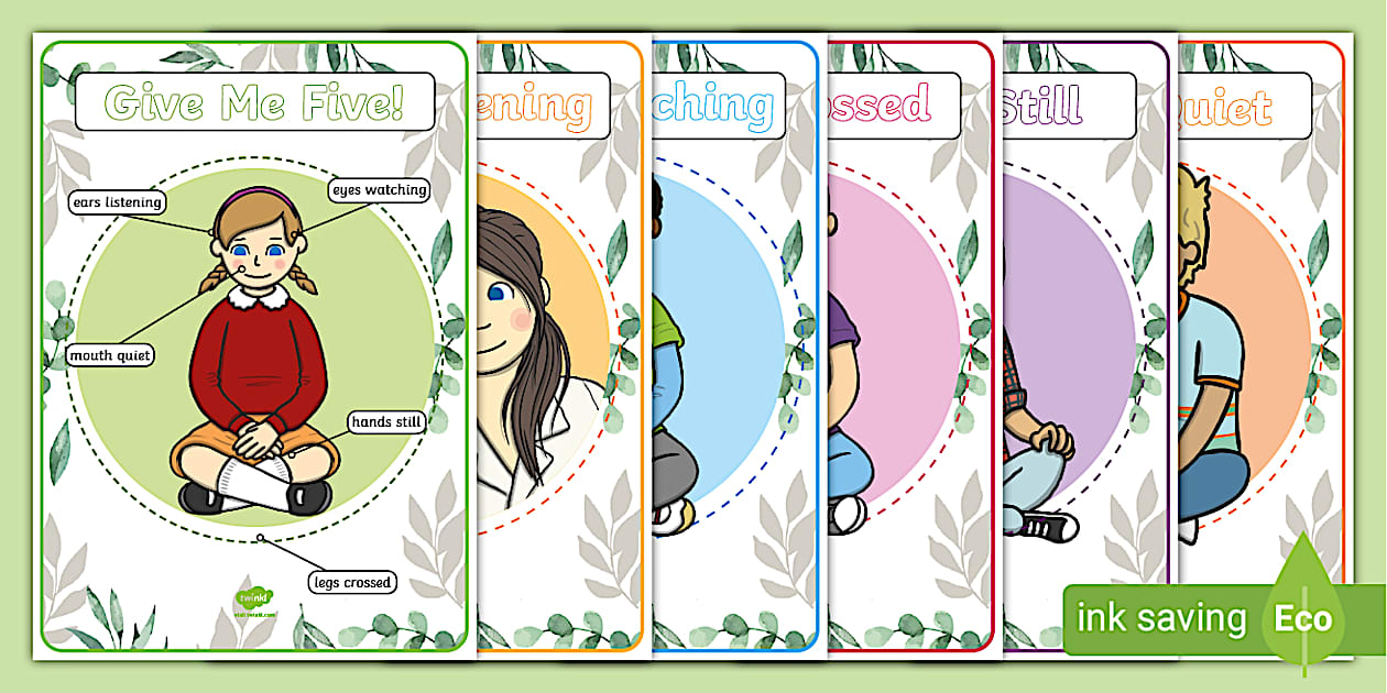 Editable Give Me 5 Display Posters (teacher made) - Twinkl