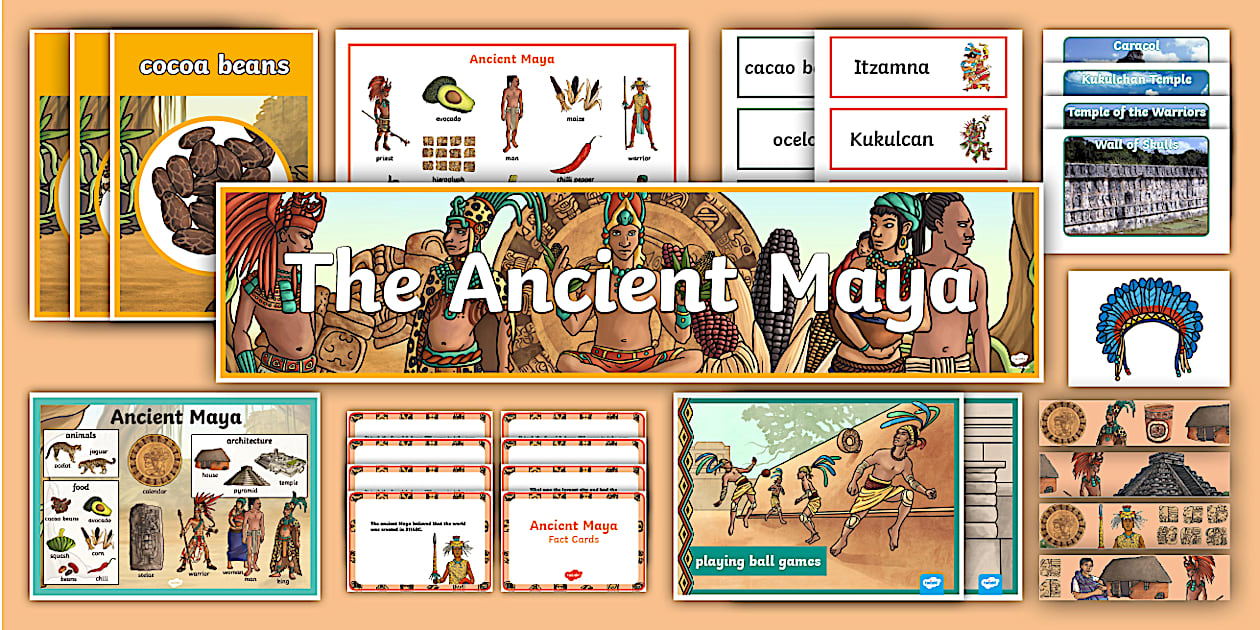 Cursive Ready Made Maya Civilisation Display Pack - Twinkl