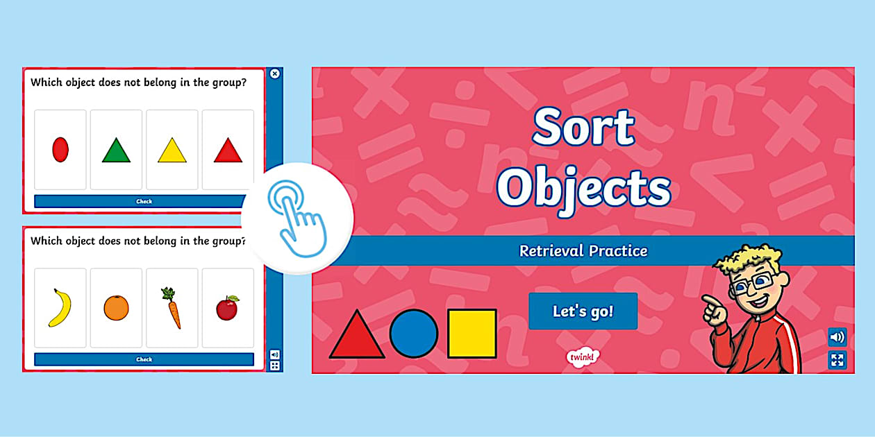 👉 Retrieval Practice Sort Objects Maths Interactive Quiz