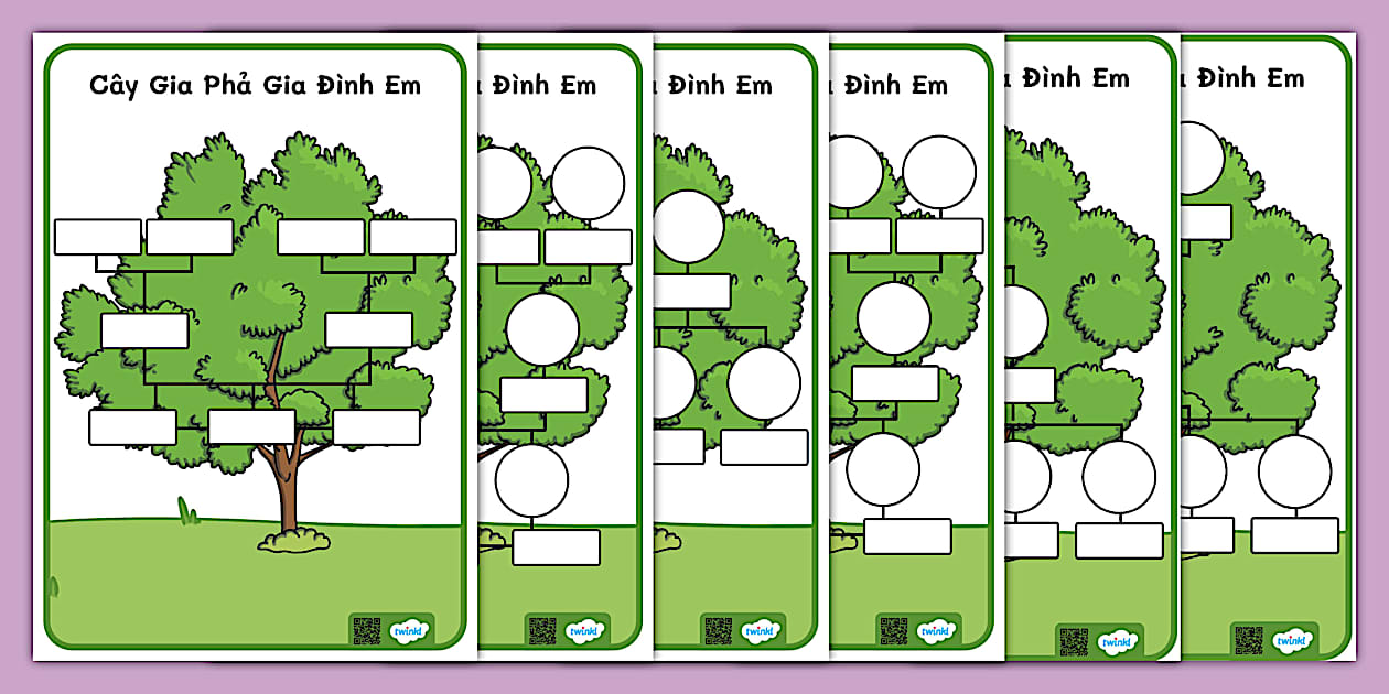 Mẫu Cây Gia Phả Gia Đình Em (profesor hizo) - Twinkl